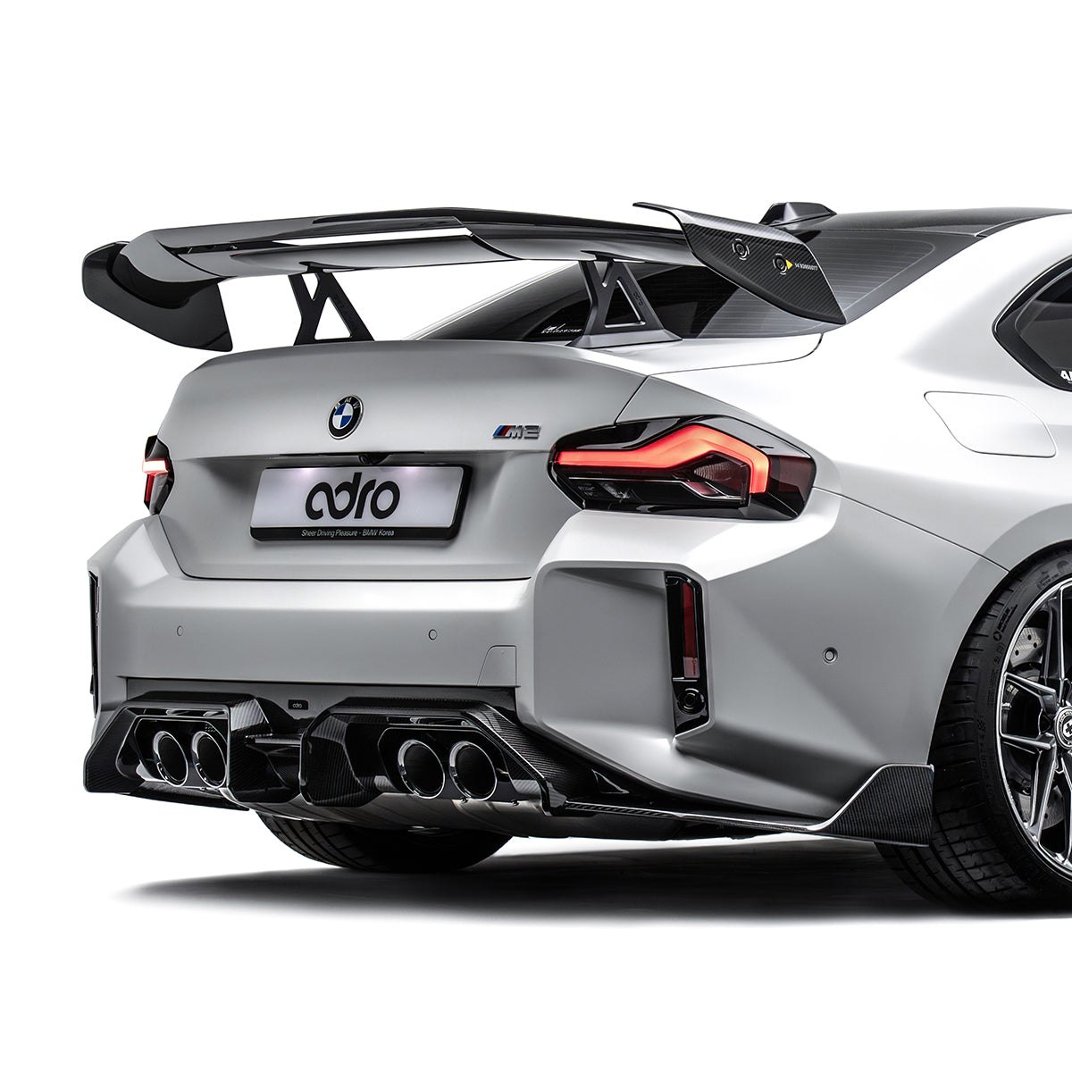 Aileron Arriére Fibre de carbone ADRO BMW G87 M2 AT-R3 Swan Neck GT Wi ...